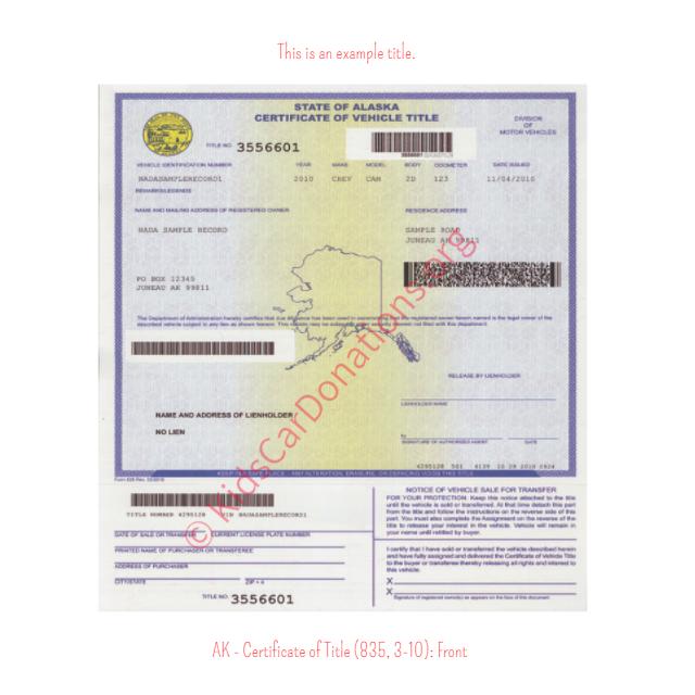 Alaska Vehicle Titles | Kids Car Donations