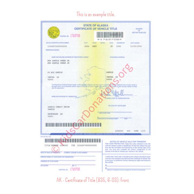 Alaska Vehicle Titles | Kids Car Donations