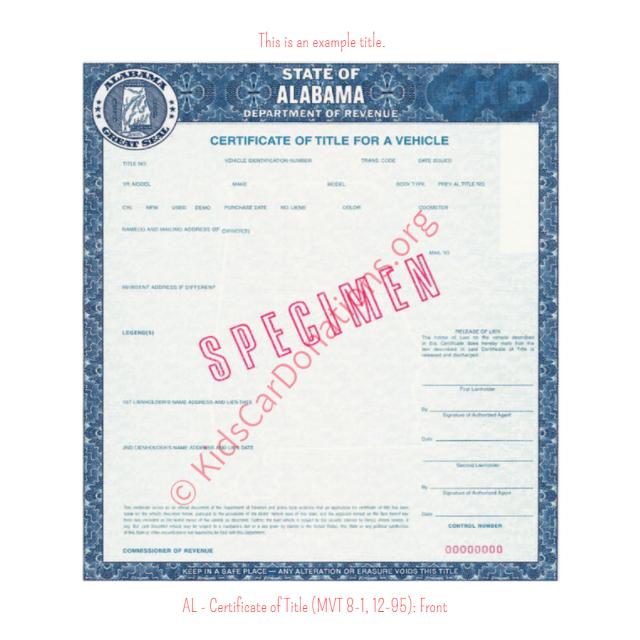 Alabama Vehicle Titles | Kids Car Donations