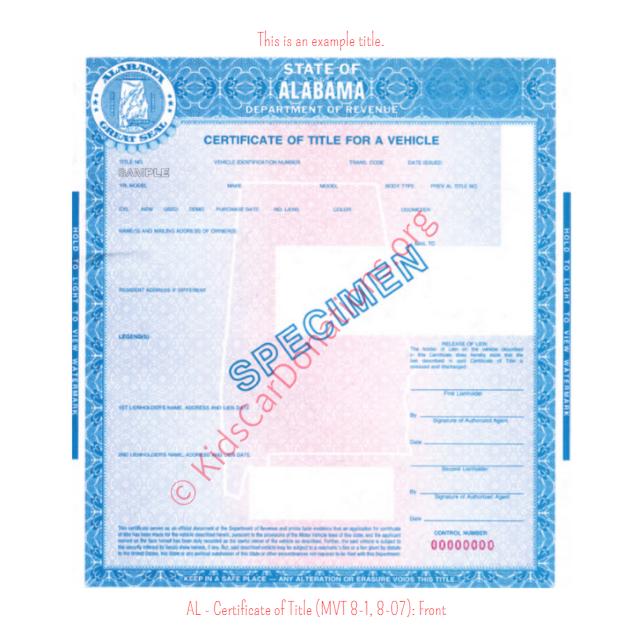 Alabama Vehicle Titles | Kids Car Donations