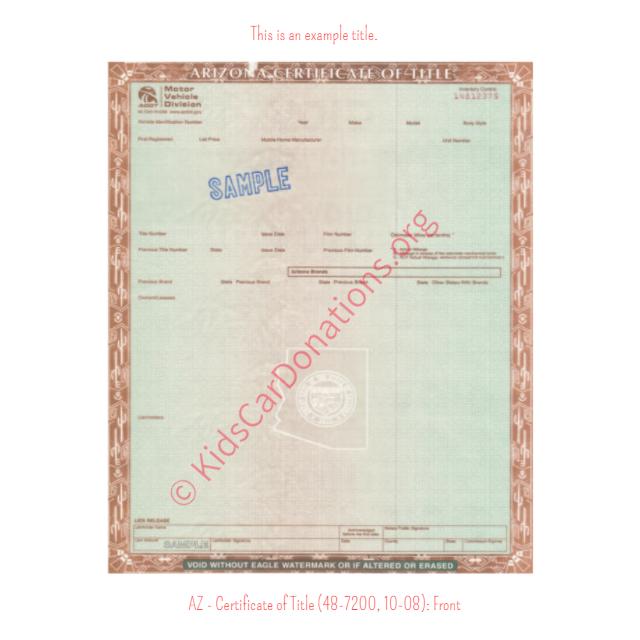 Arizona Vehicle Titles | Kids Car Donations