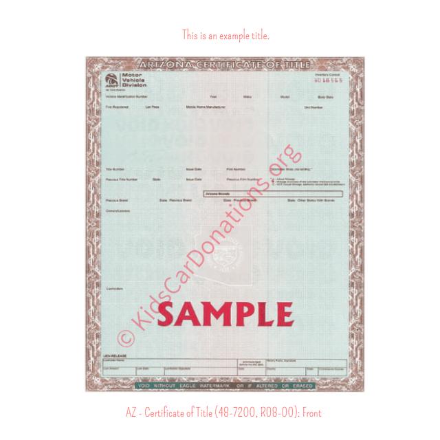 Arizona Vehicle Titles | Kids Car Donations