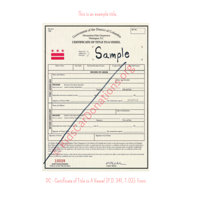 Washington, DC Vehicle Titles | Kids Car Donations