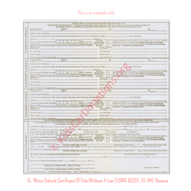 Florida Vehicle Titles | Kids Car Donations