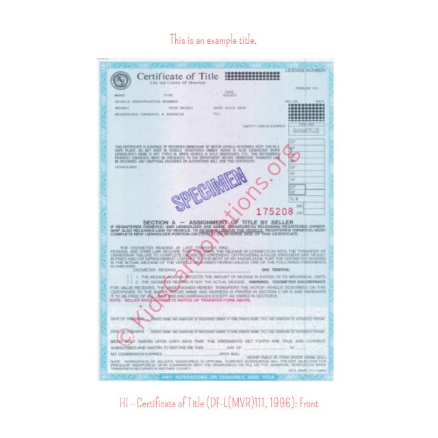 Hawaii Vehicle Titles | Kids Car Donations