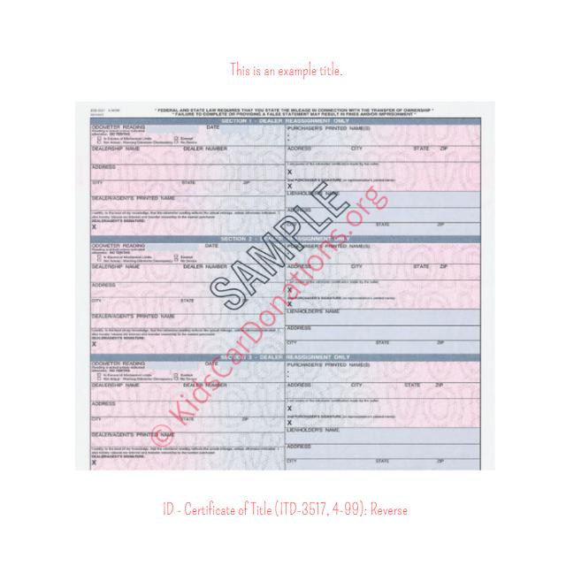 Idaho Vehicle Titles | Kids Car Donations