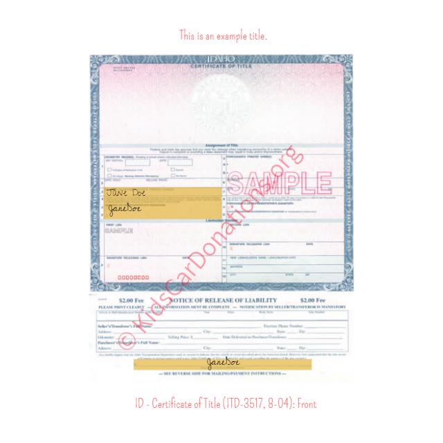 Idaho Vehicle Titles | Kids Car Donations