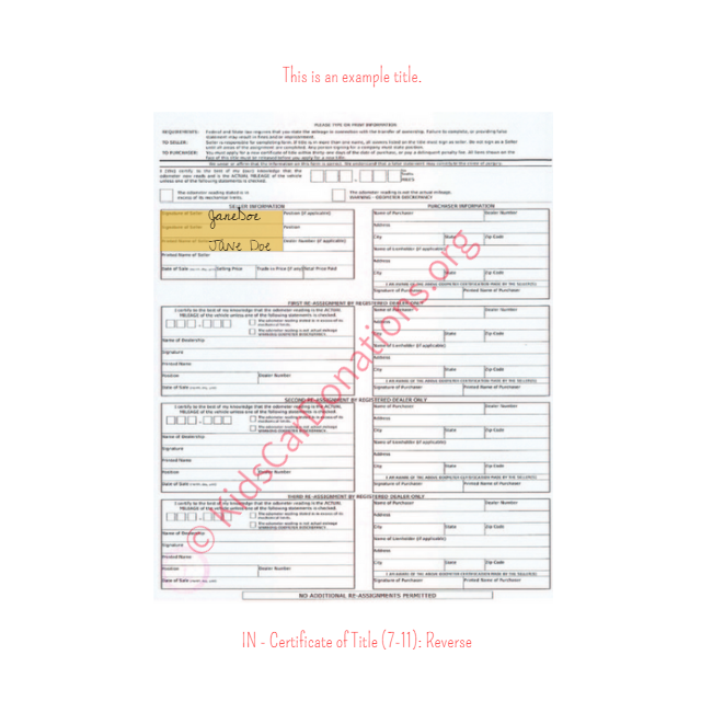 Indiana Vehicle Titles | Kids Car Donations