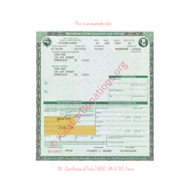 Indiana Vehicle Titles | Kids Car Donations