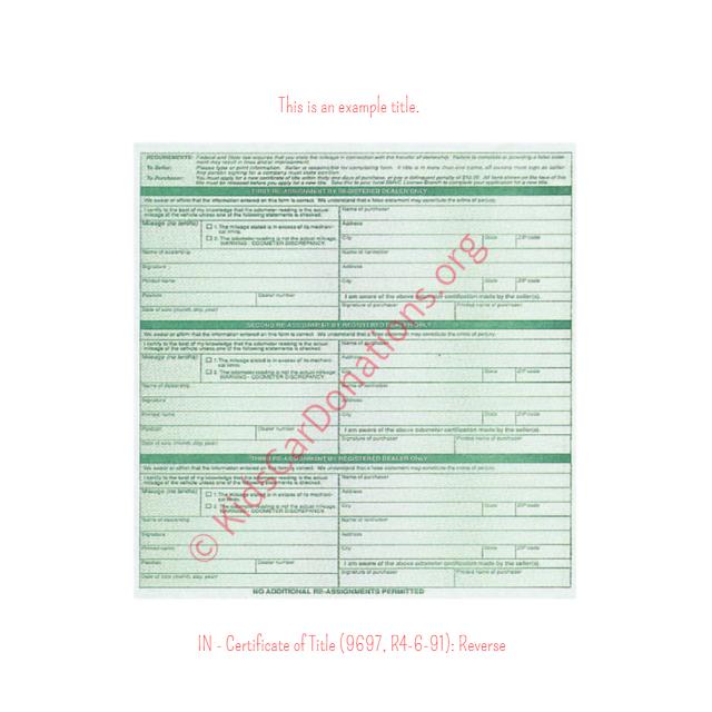 Indiana Vehicle Titles | Kids Car Donations