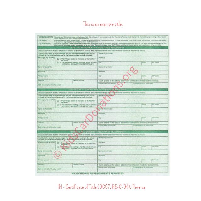 Indiana Vehicle Titles | Kids Car Donations