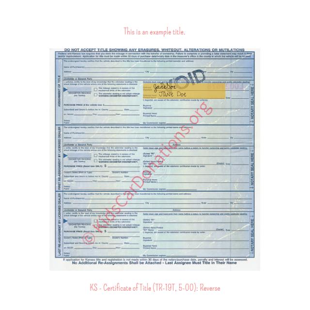 Kansas Vehicle Titles | Kids Car Donations