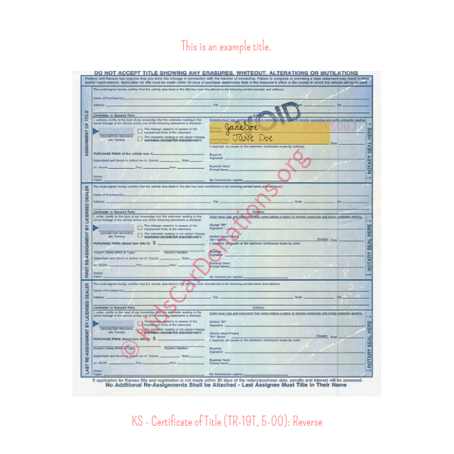 Kansas Vehicle Titles | Kids Car Donations