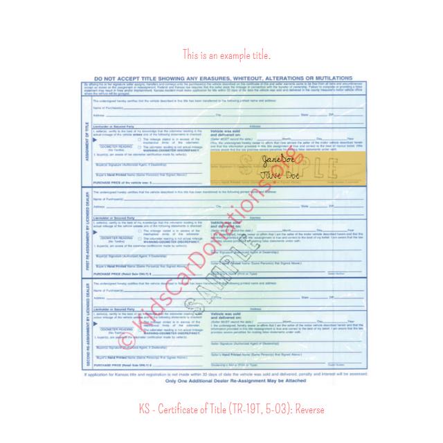 Kansas Vehicle Titles | Kids Car Donations