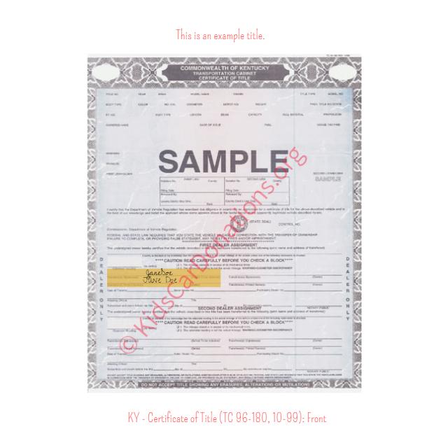 Kentucky Vehicle Titles | Kids Car Donations