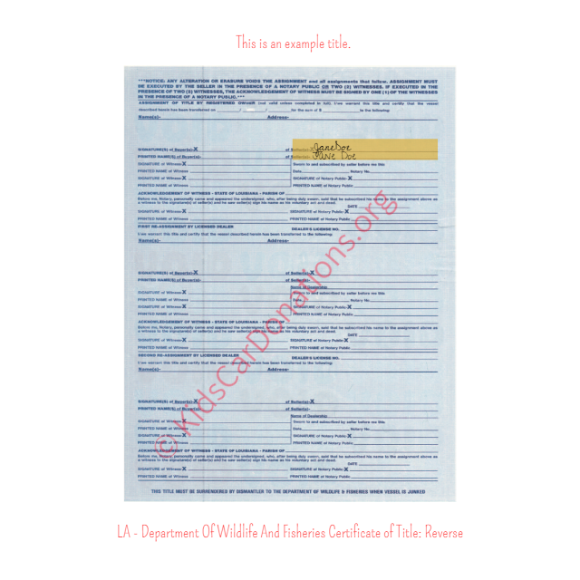 Louisiana Vehicle Titles | Kids Car Donations