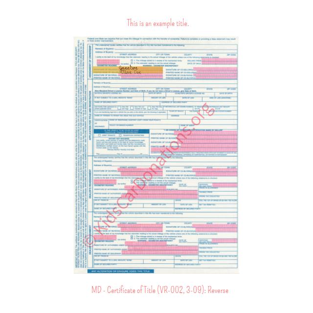 Maryland Vehicle Titles | Kids Car Donations