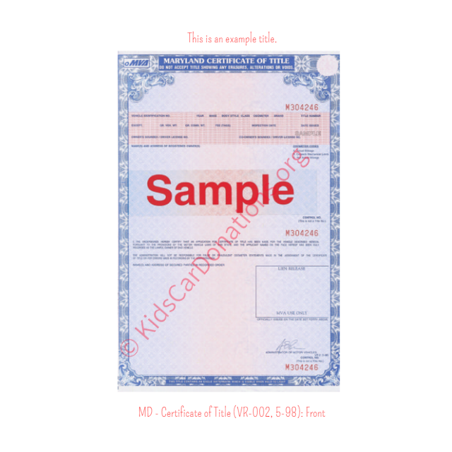 Maryland Vehicle Titles | Kids Car Donations