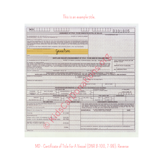 Maryland Vehicle Titles | Kids Car Donations