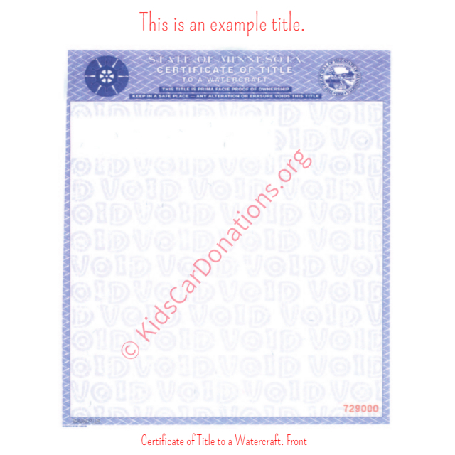 Minnesota Vehicle Titles | Kids Car Donations