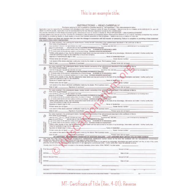 Montana Vehicle Titles | Kids Car Donations