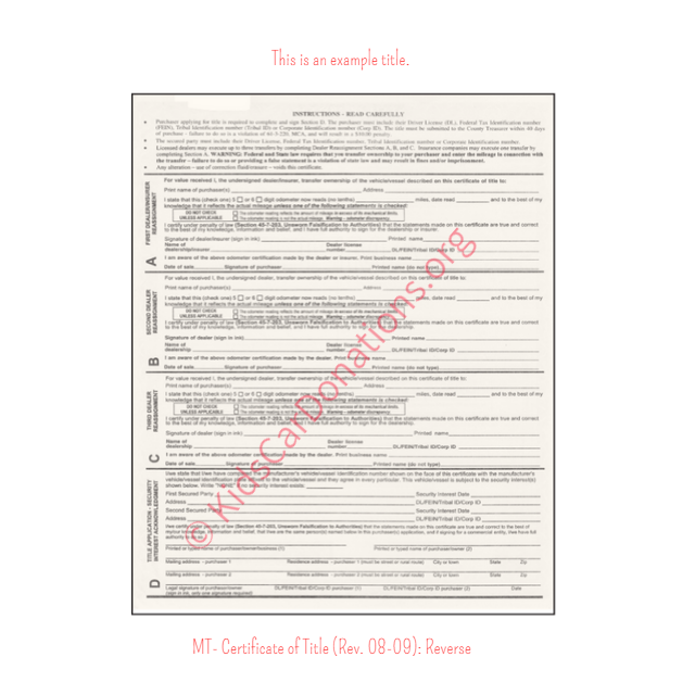 Montana Vehicle Titles | Kids Car Donations