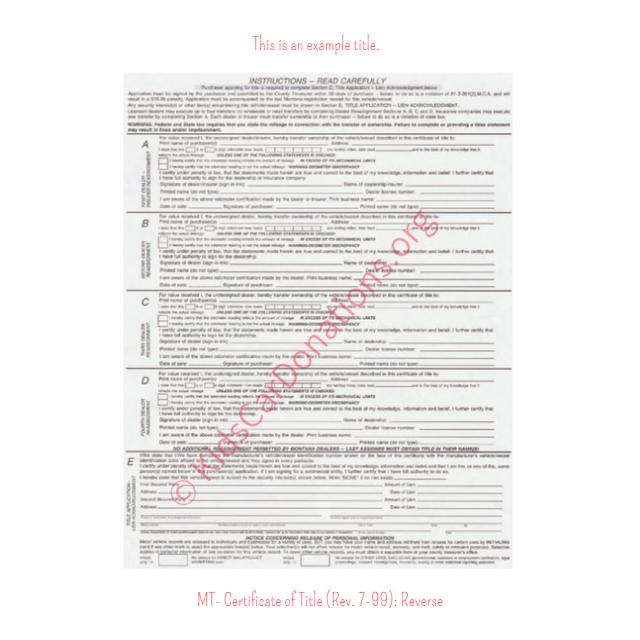 Montana Vehicle Titles | Kids Car Donations