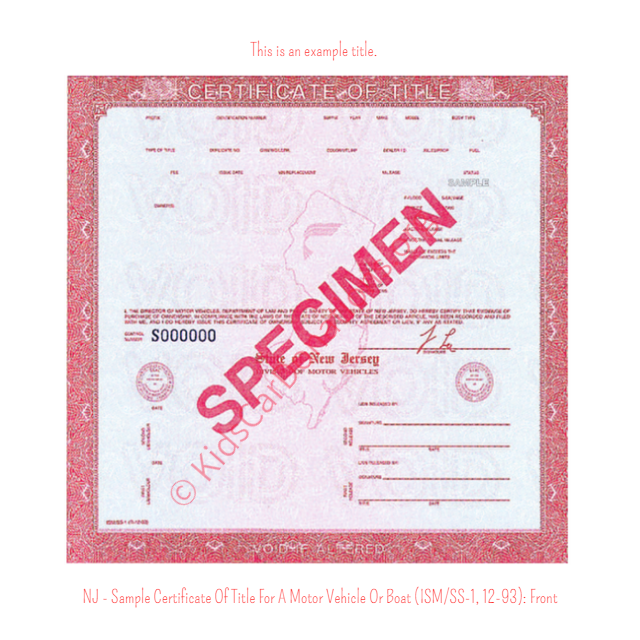 New Jersey Vehicle Titles | Kids Car Donations