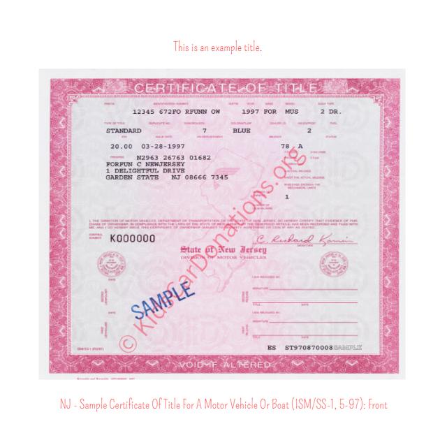 New Jersey Vehicle Titles | Kids Car Donations