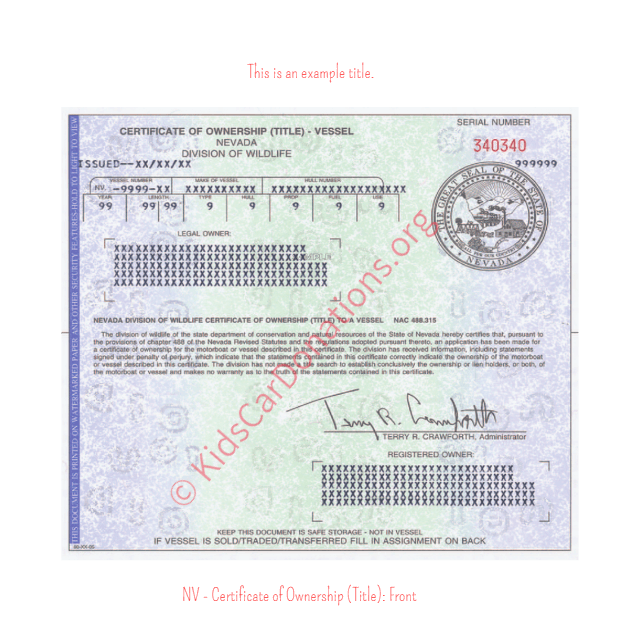 Nevada Vehicle Titles | Kids Car Donations