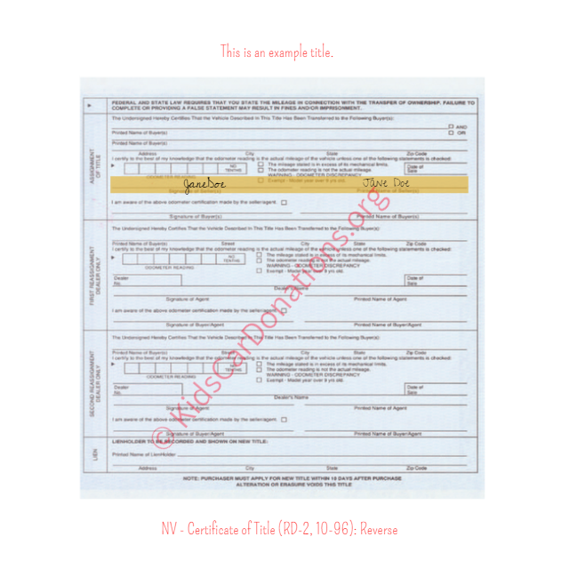 Nevada Vehicle Titles | Kids Car Donations