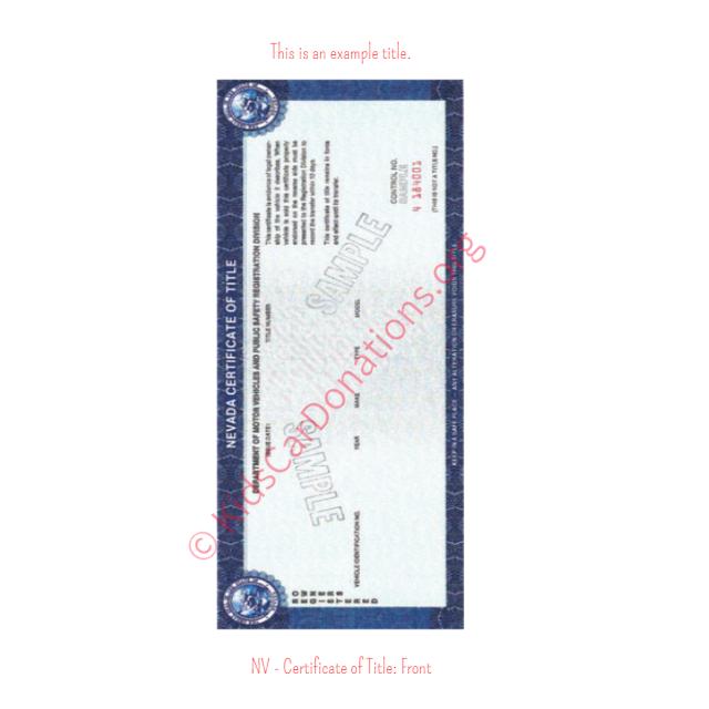 Nevada Vehicle Titles | Kids Car Donations