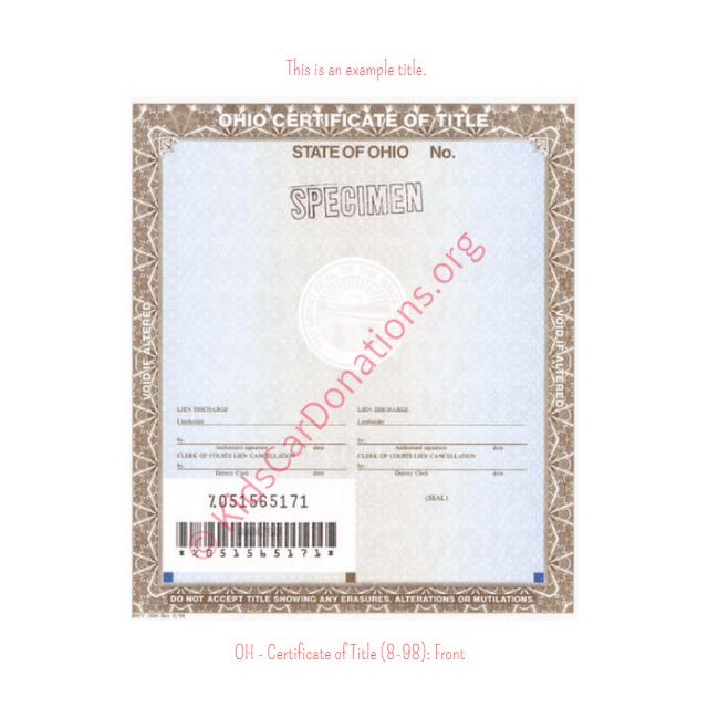 Ohio Vehicle Titles | Kids Car Donations