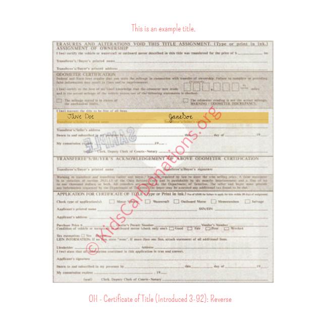 Ohio Vehicle Titles | Kids Car Donations