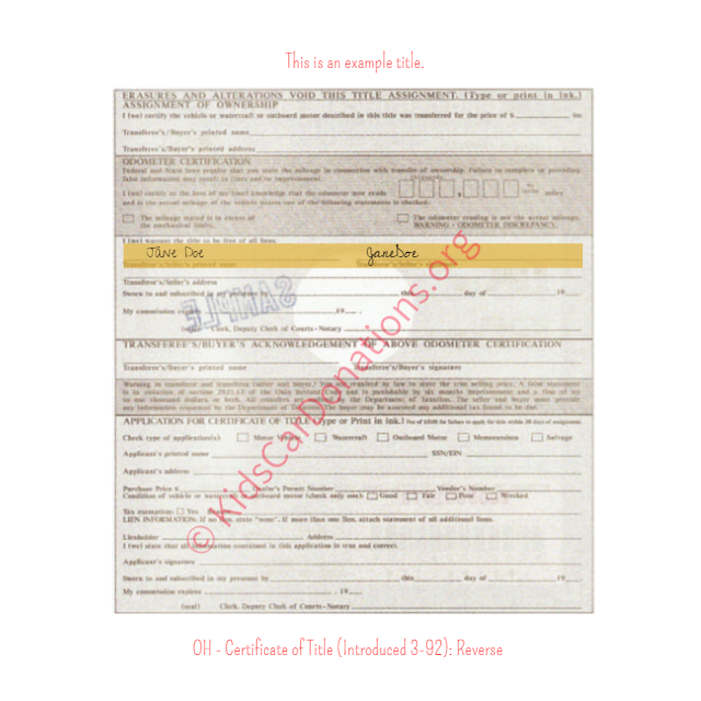 Ohio Vehicle Titles | Kids Car Donations