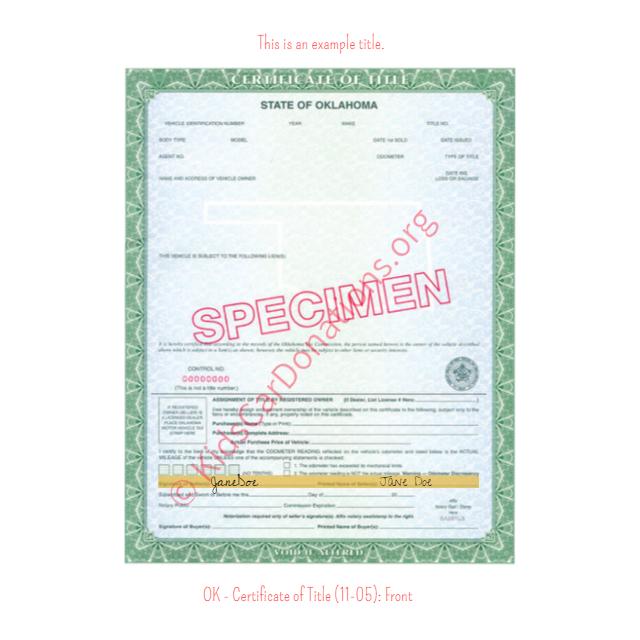 Oklahoma Vehicle Titles | Kids Car Donations