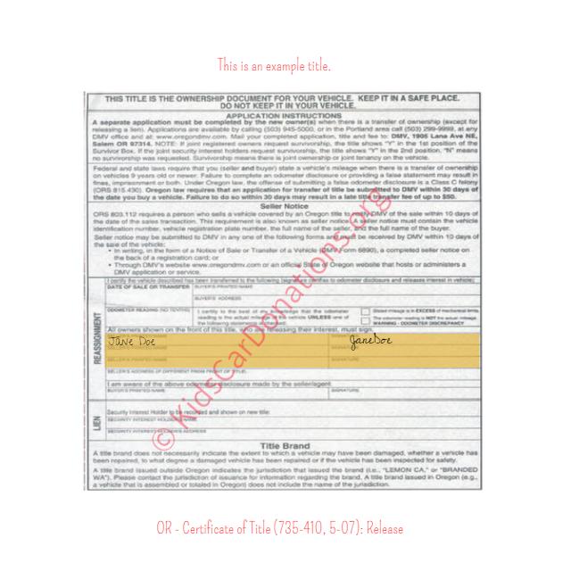 Oregon Vehicle Titles | Kids Car Donations