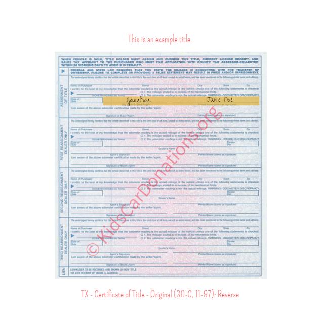 Texas Vehicle Titles | Kids Car Donations