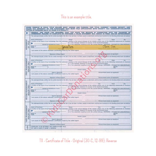 Texas Vehicle Titles | Kids Car Donations