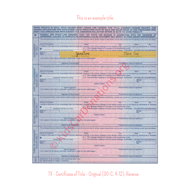 Texas Vehicle Titles | Kids Car Donations