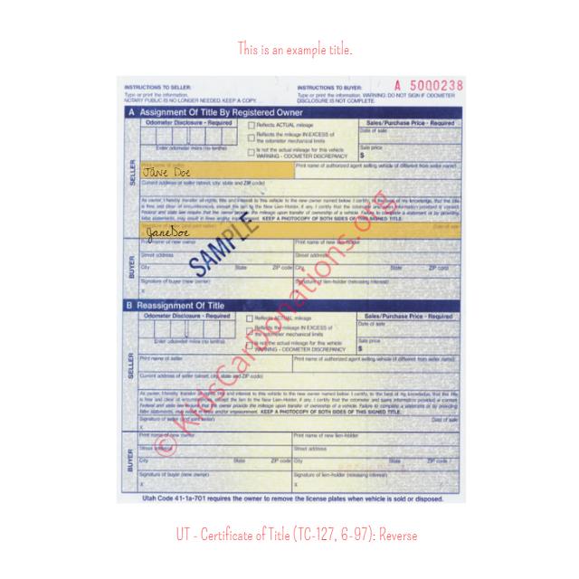 Utah Vehicle Titles | Kids Car Donations