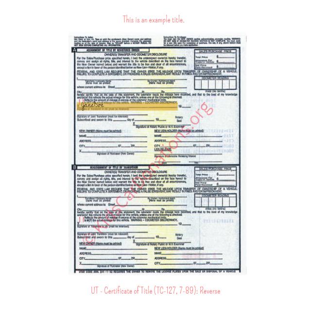 Utah Vehicle Titles | Kids Car Donations