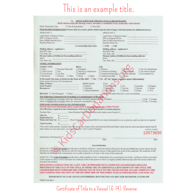 Virginia Vehicle Titles | Kids Car Donations