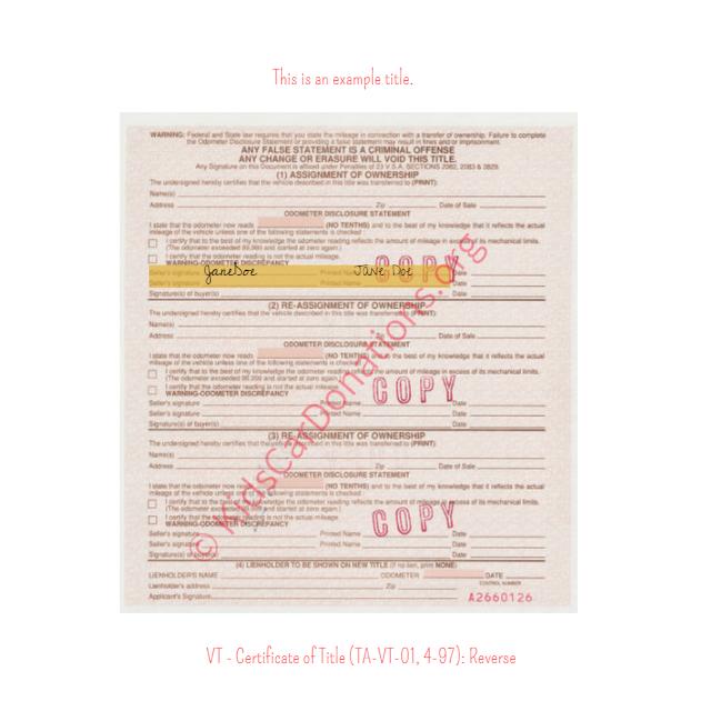 Vermont Vehicle Titles | Kids Car Donations