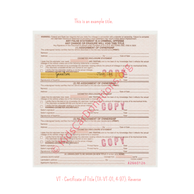 Vermont Vehicle Titles | Kids Car Donations