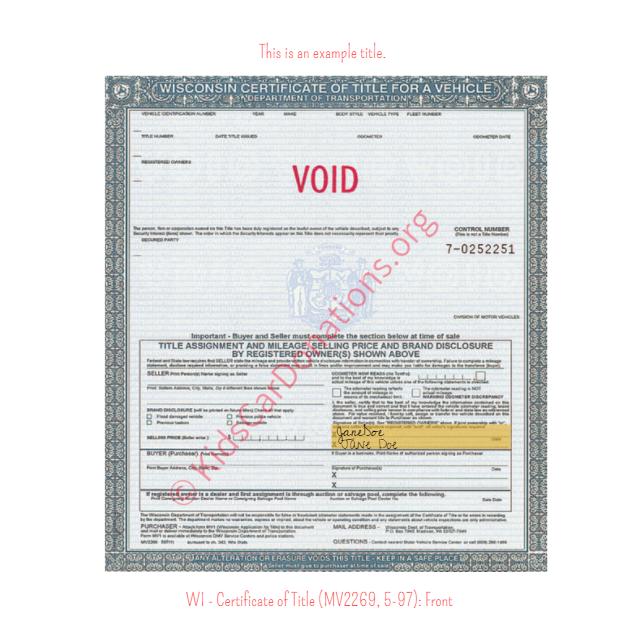 Wisconsin Vehicle Titles | Kids Car Donations