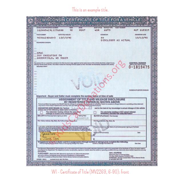 Wisconsin Vehicle Titles | Kids Car Donations