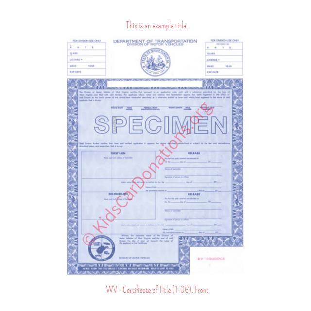 West Virginia Vehicle Titles | Kids Car Donations